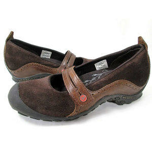 Merrell | Shoes | Merrell Plaza Bandeau Mj Leather Suede Mary Janes ...